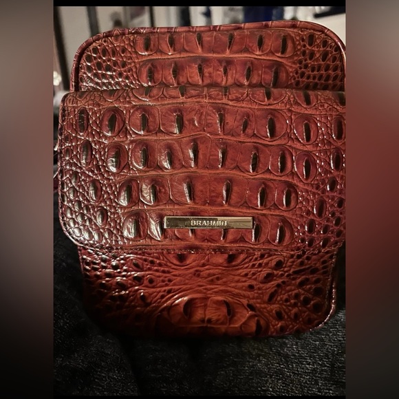 Brahmin | Bags | Brahmin Cleo Melbourne Crossbody Bag Embossed Croc Red ...